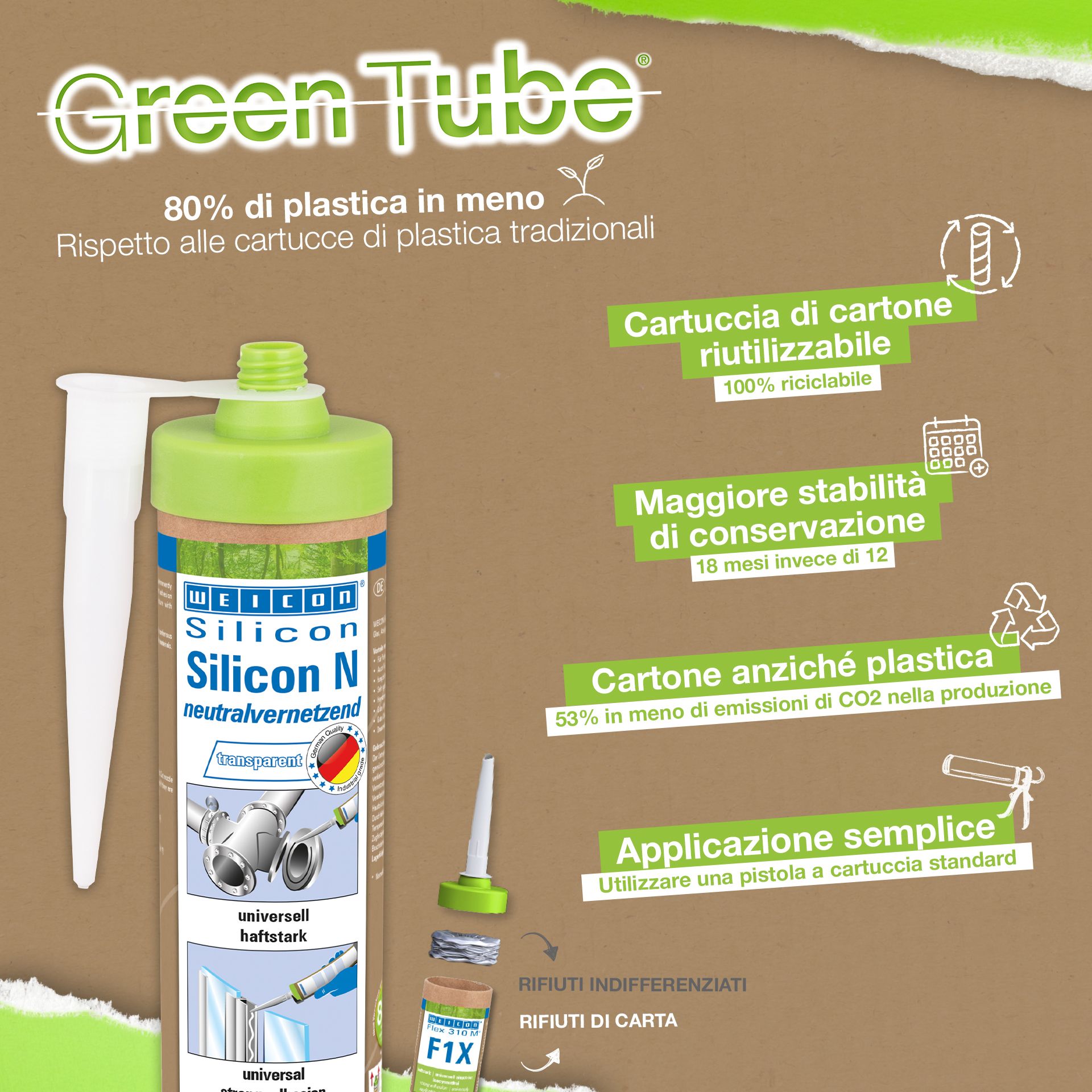 Silicone N | extremely elastic and neutral-curing sealant | 10105011